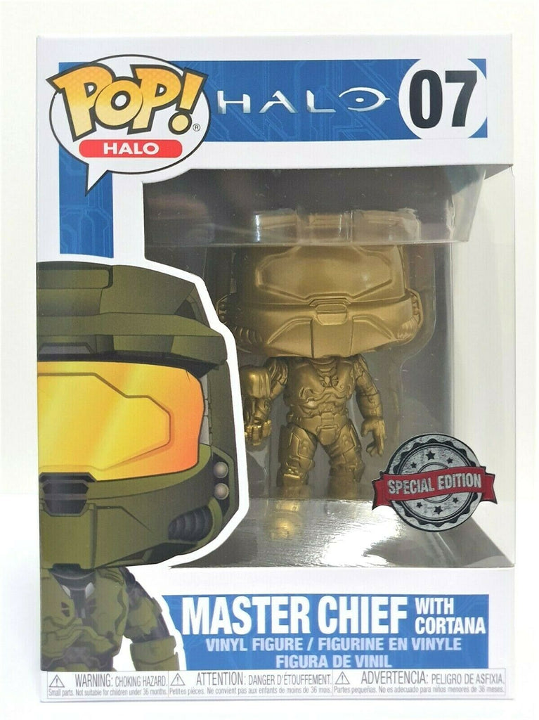 Funko Pop Master Chief With Cortana Metallic Gold # 07 Halo Special Ed ...