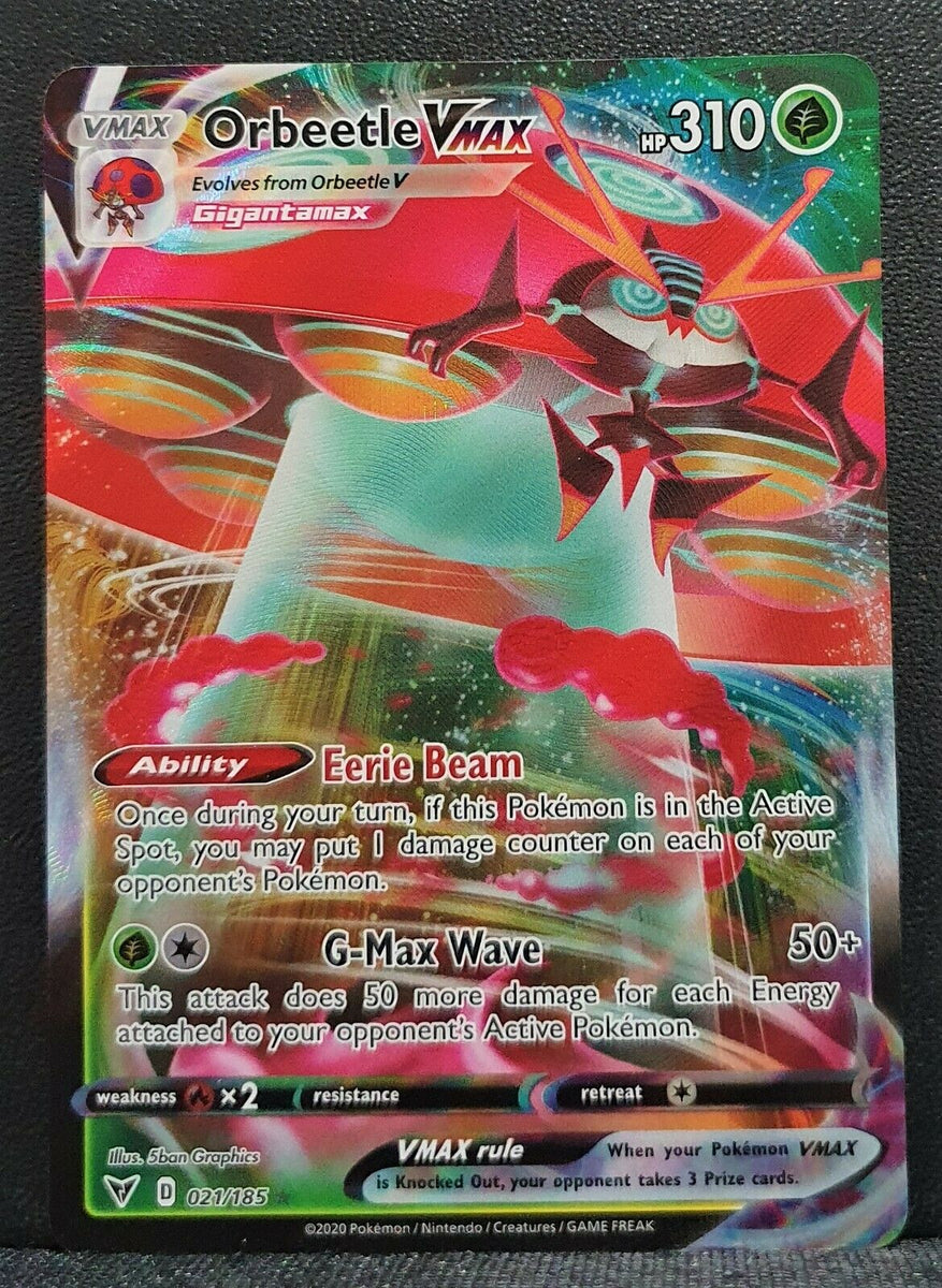 Orbeetle VMAX 021/185 Full Art Ultra Rare - Pokemon Card - SWSH - Vivi ...