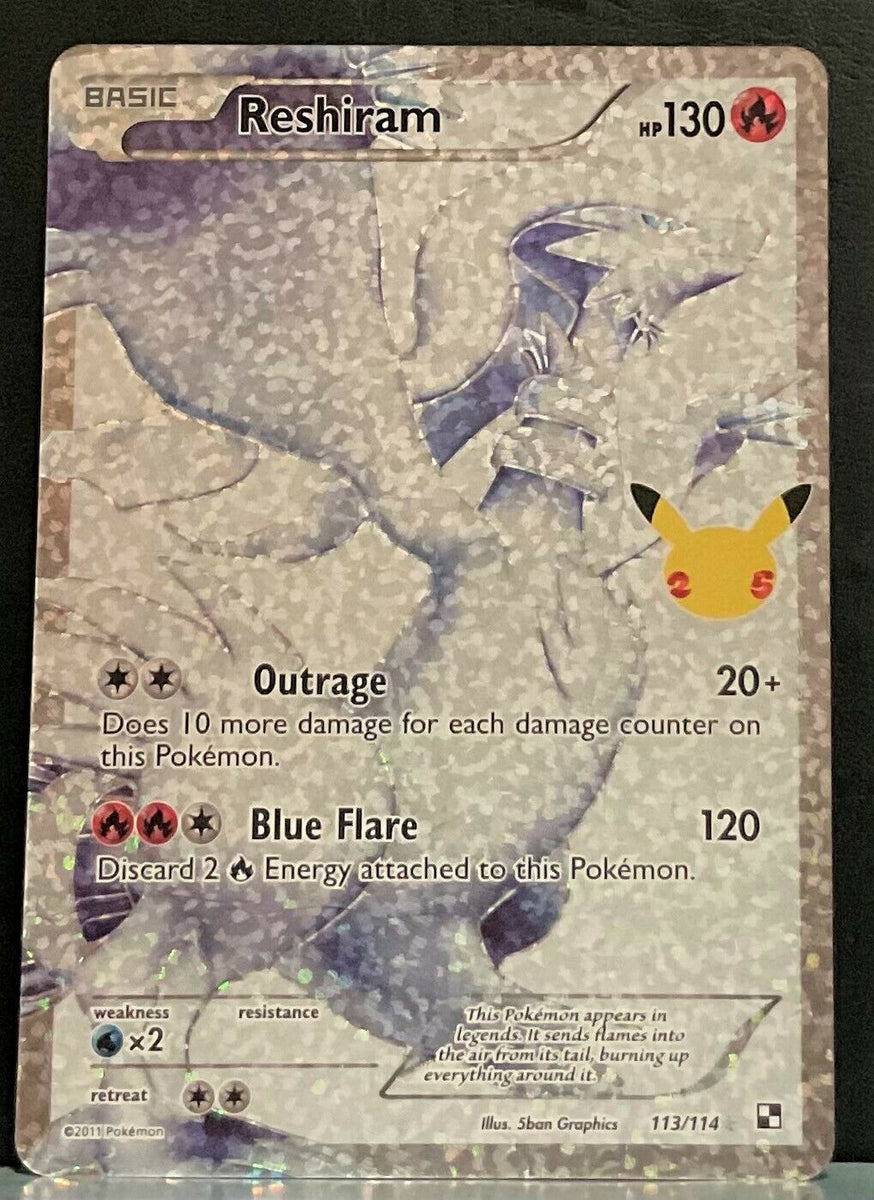 Pokemon Card Reshiram 113/114 BW Celebrations 25th Anniversary – TOYSUCKER