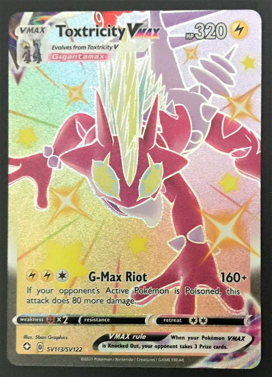 Pokemon Card Shiny Toxtricity VMAX SV113/SV122 Ultra Rare Shining Fate ...